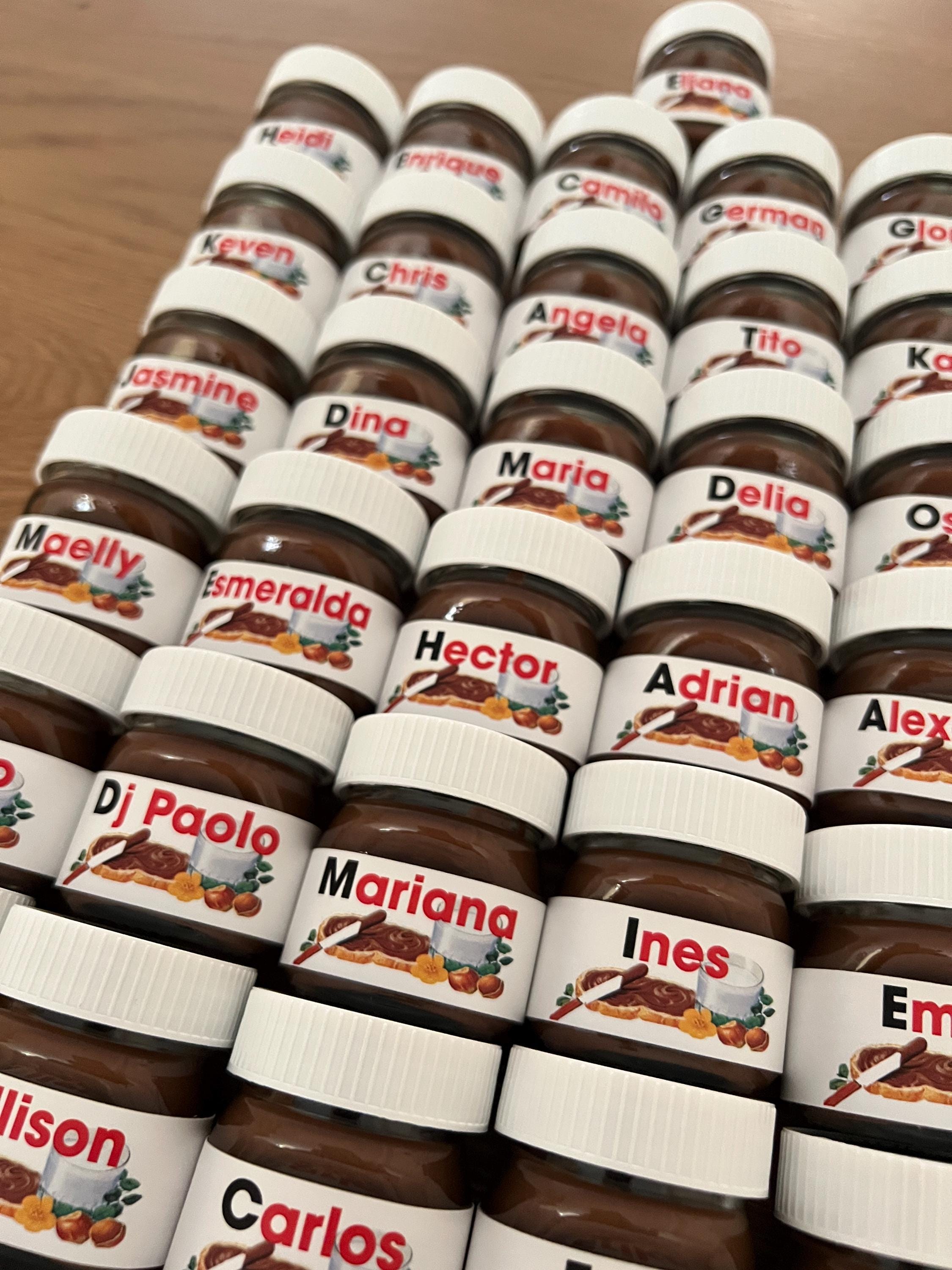 Personalized Mini Nutella Jars: Wedding Favours Bridal Shower Baby ...