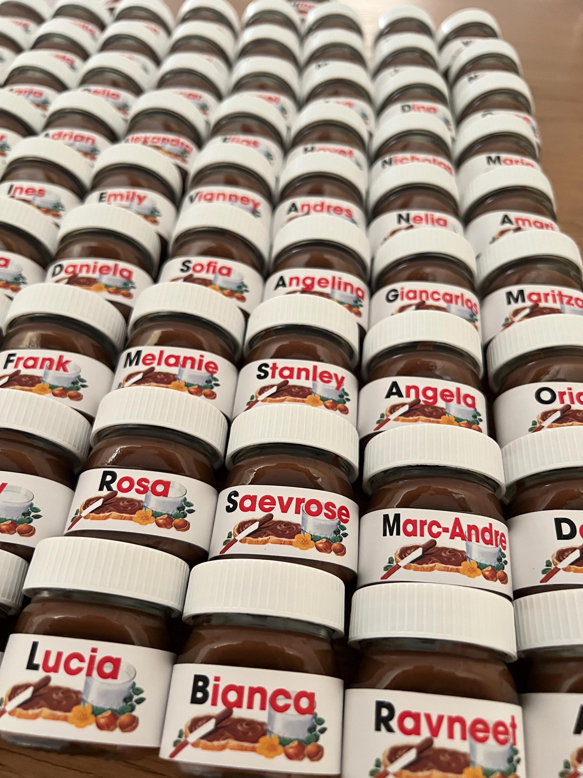 Personalized Mini Nutella Jars: Wedding Favours Bridal Shower Baby ...