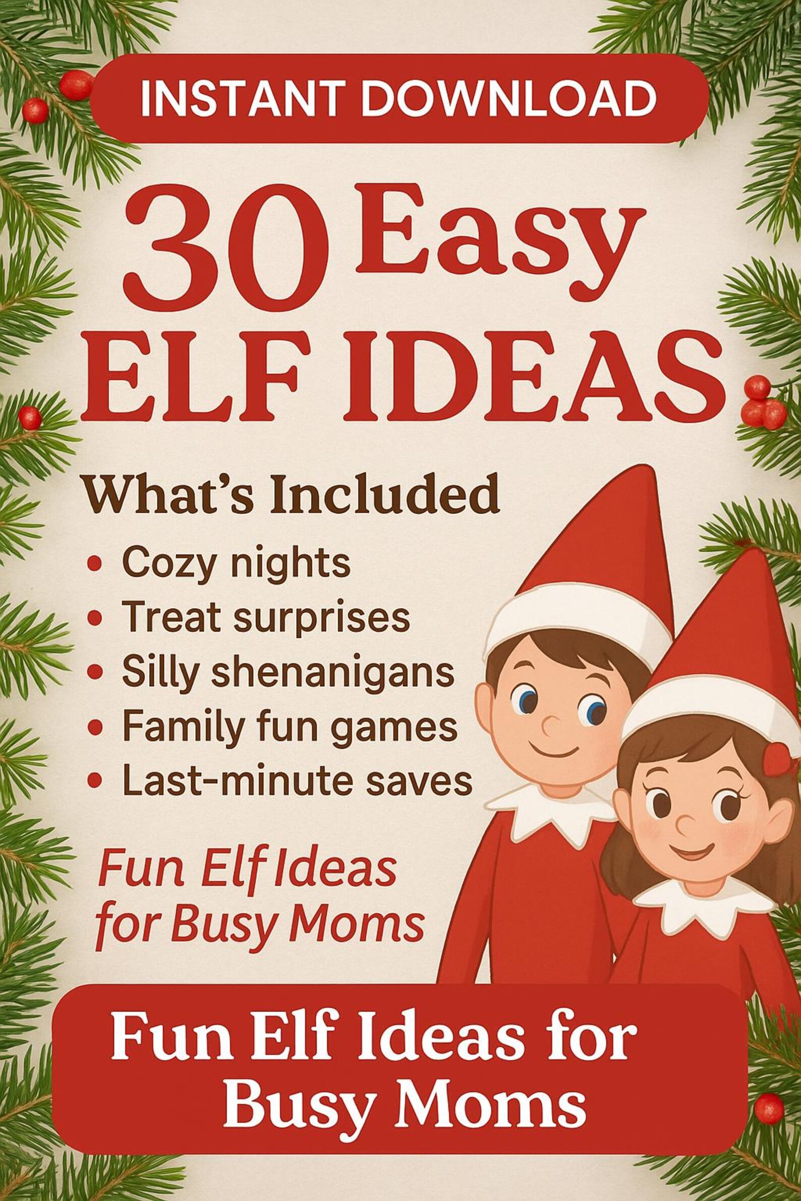 30 Easy Elf Ideas • Christmas Fun PDF Download - Etsy