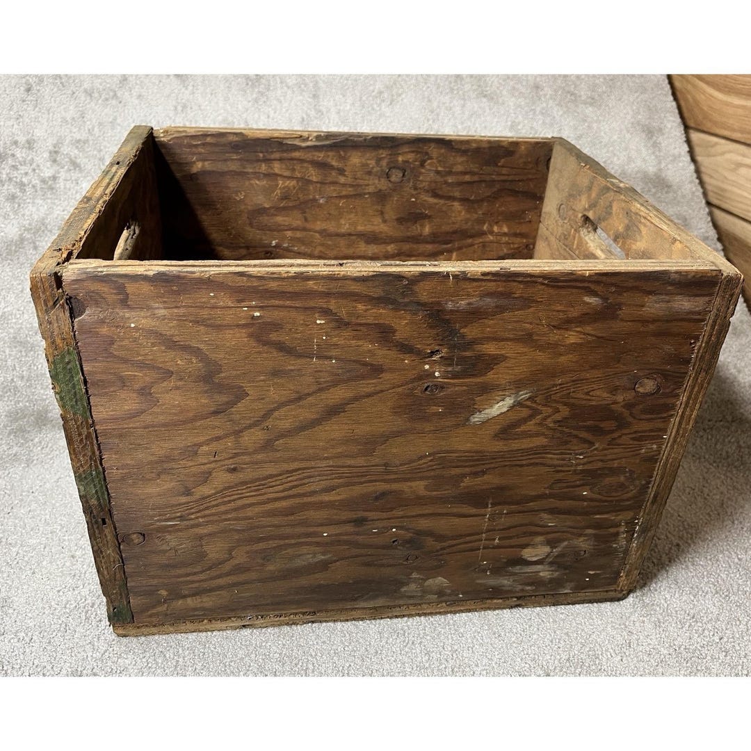 Wood Shipping Box Primitive Rustic General Store Farmhouse Country ...