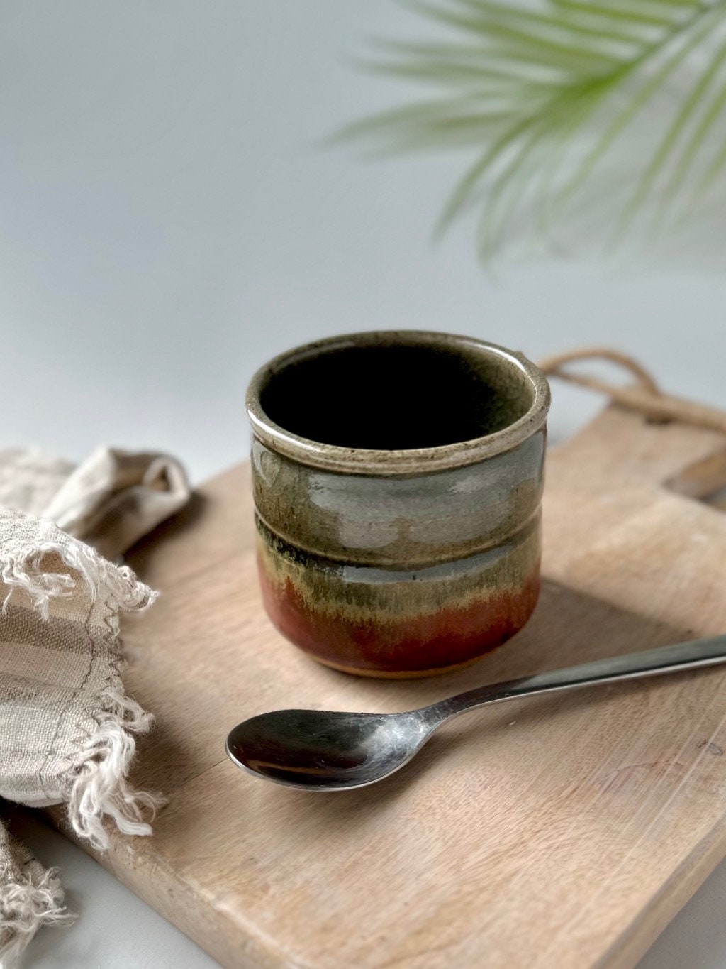 Vintage 1980's Helen Choi Studio Pottery Hand Thrown Glazed Cup/planter ...