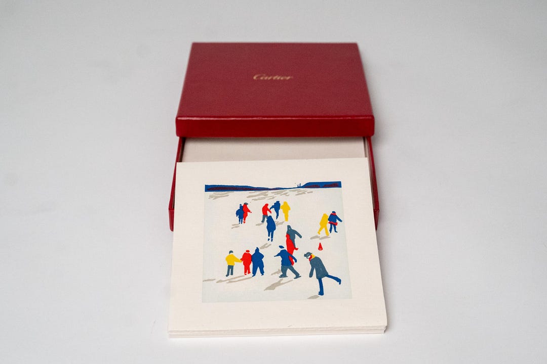 CARTIER Greeting Cards - Authentic Holiday Cards With Box - Etsy
