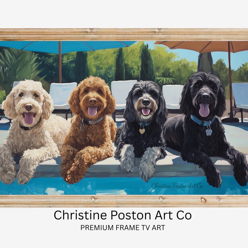 Framed Labradoodle Art - Etsy