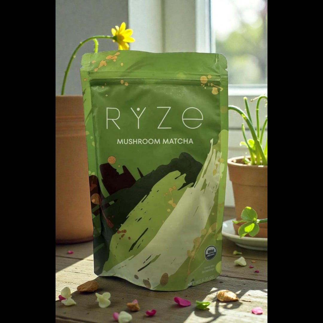 Ryze Organic Matcha Green Tea • 30 Servings • Ceremonial Grade Powder ...