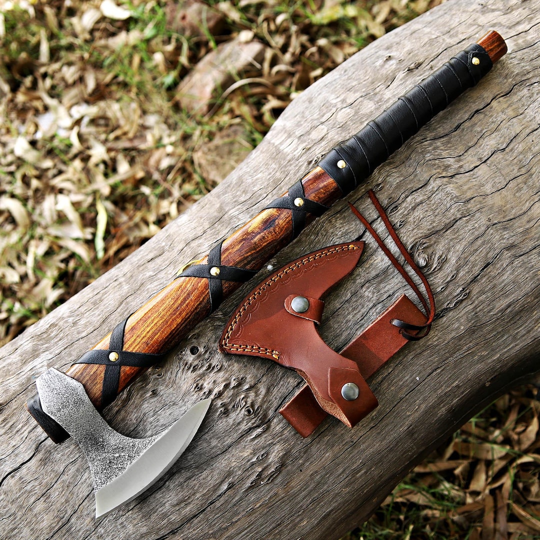 Custom Gift Hand Forged Carbon Steel VIKING AXE, Ragnar Axe, Wedding ...