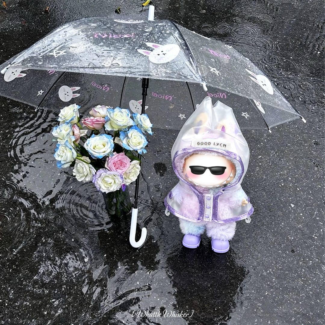 Raincoat Set / Rainy Day Doll Outfit for All 6.7'' 17cm Dolls: Clear ...