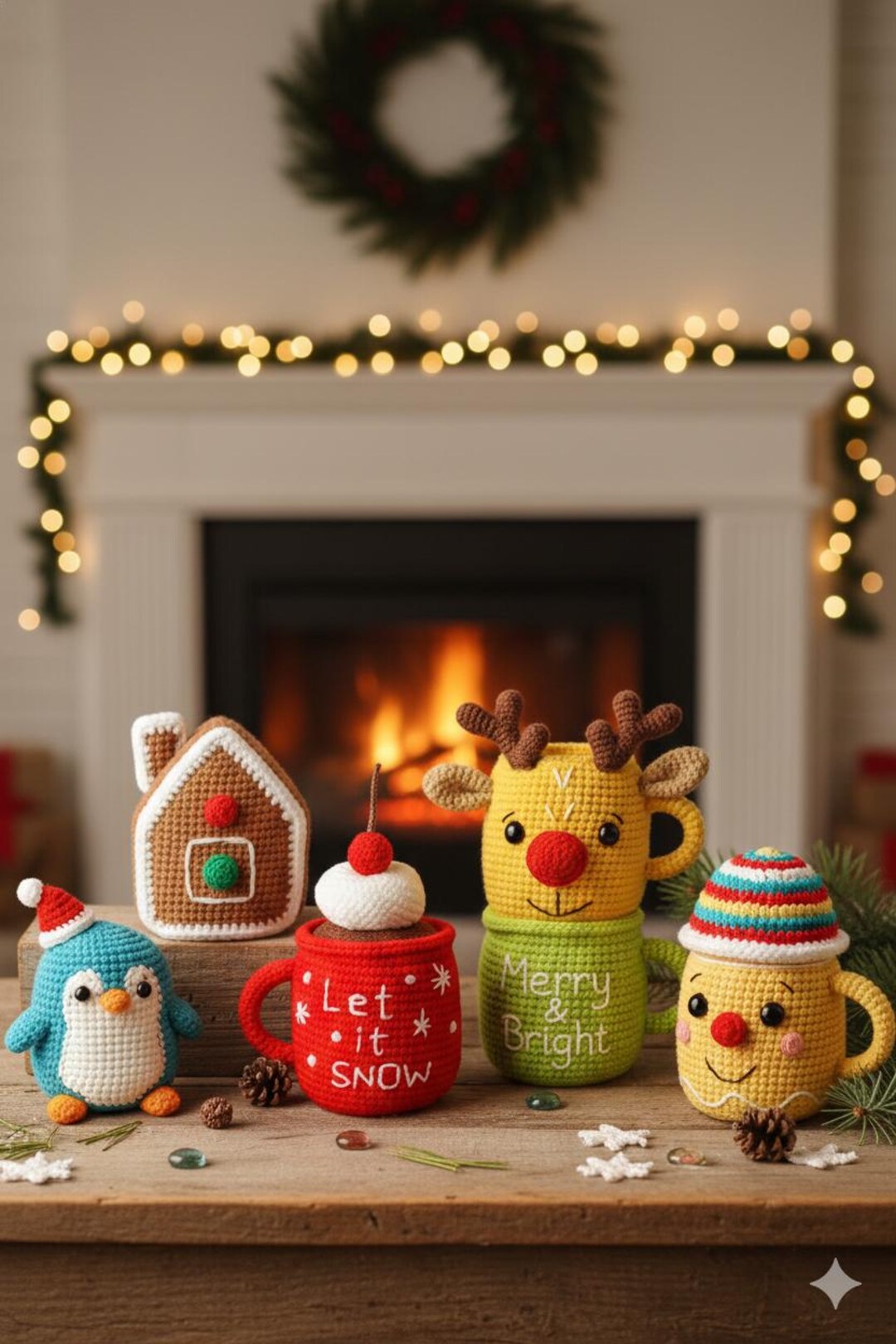 Beginner Holiday Mug Cover Pattern Easy Snowman Reindeer Crochet - Etsy