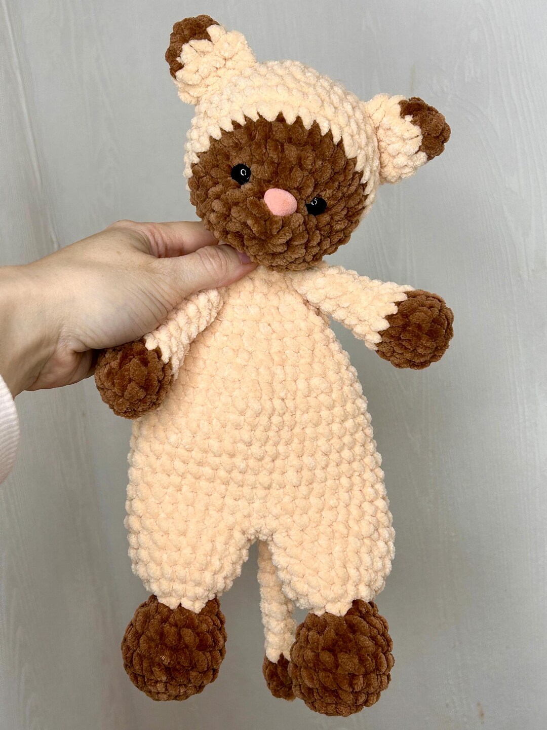 Crochet Cat Snuggler Pattern Cute Amigurumi Kitty Lovey Tutorial Cuddly ...
