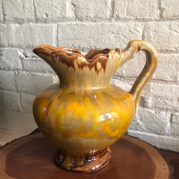 Brown Drip Pottery - Etsy