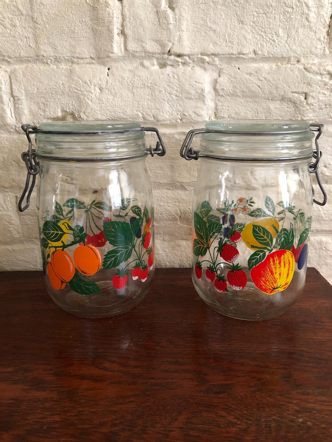 Vintage Bocal France Glass Canister Jars Le Parfait Set of 2 - Etsy