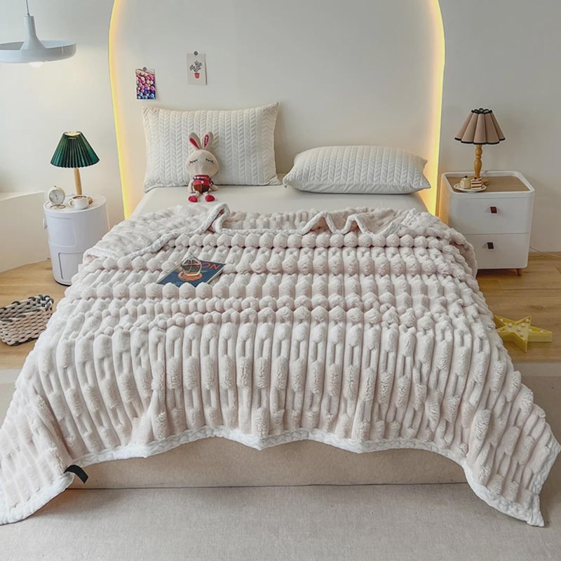 Faux Rabbit Fur Throw Green - Etsy UK