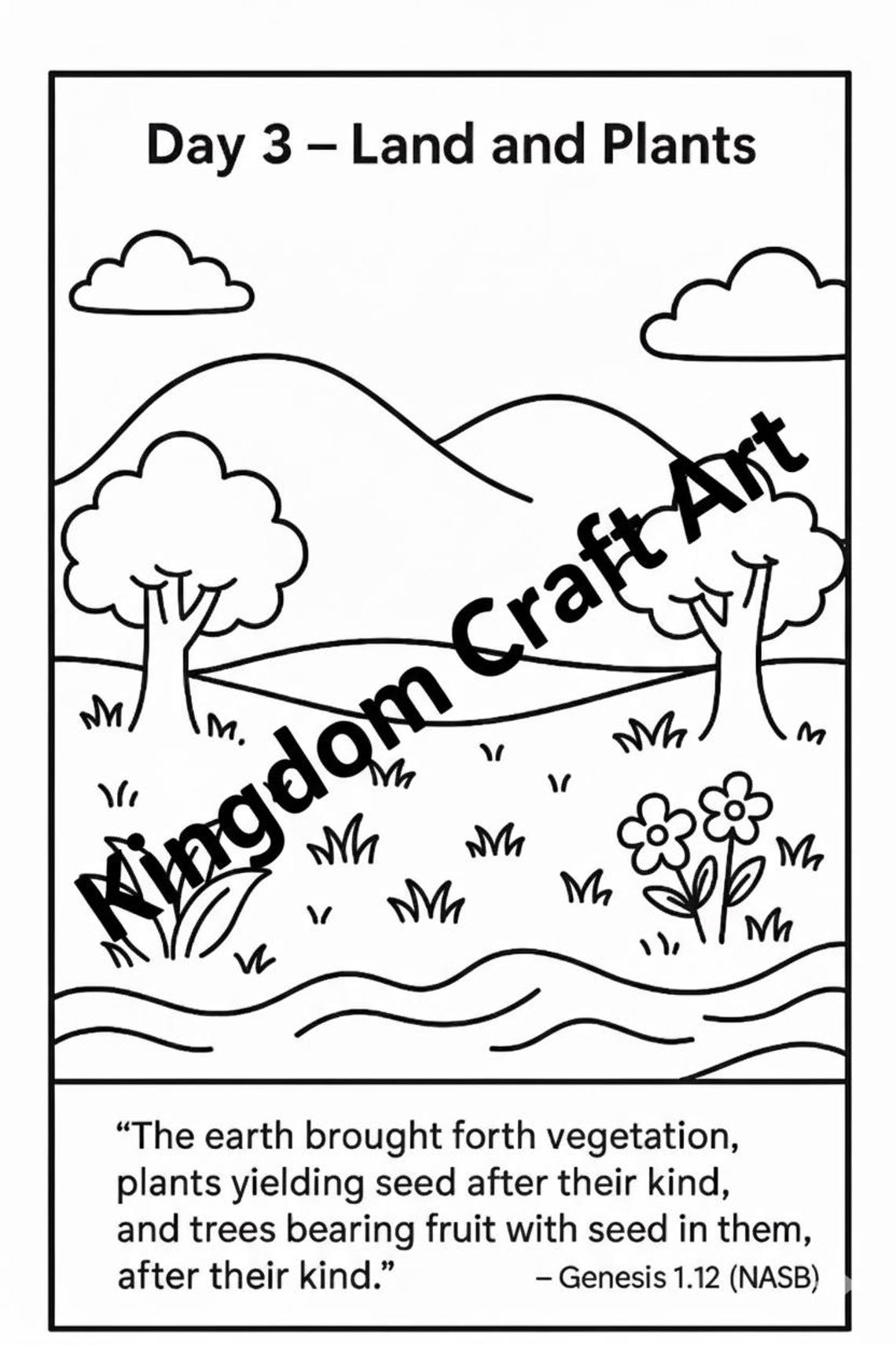 Genesis Coloring Book | Christian Printable Art for Kids (PDF) - Etsy