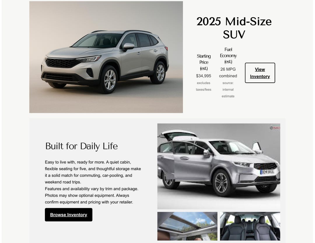 Ai-ready Vehicle Template Responsive HTML CSS Landing Page Editable Car ...