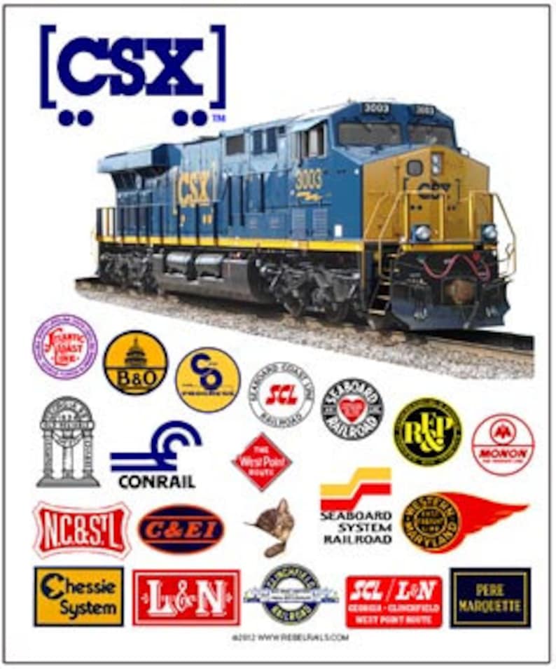 CSX RAILROAD SIGN Wall Art Trains Locomotives Logo Metal | Etsy
