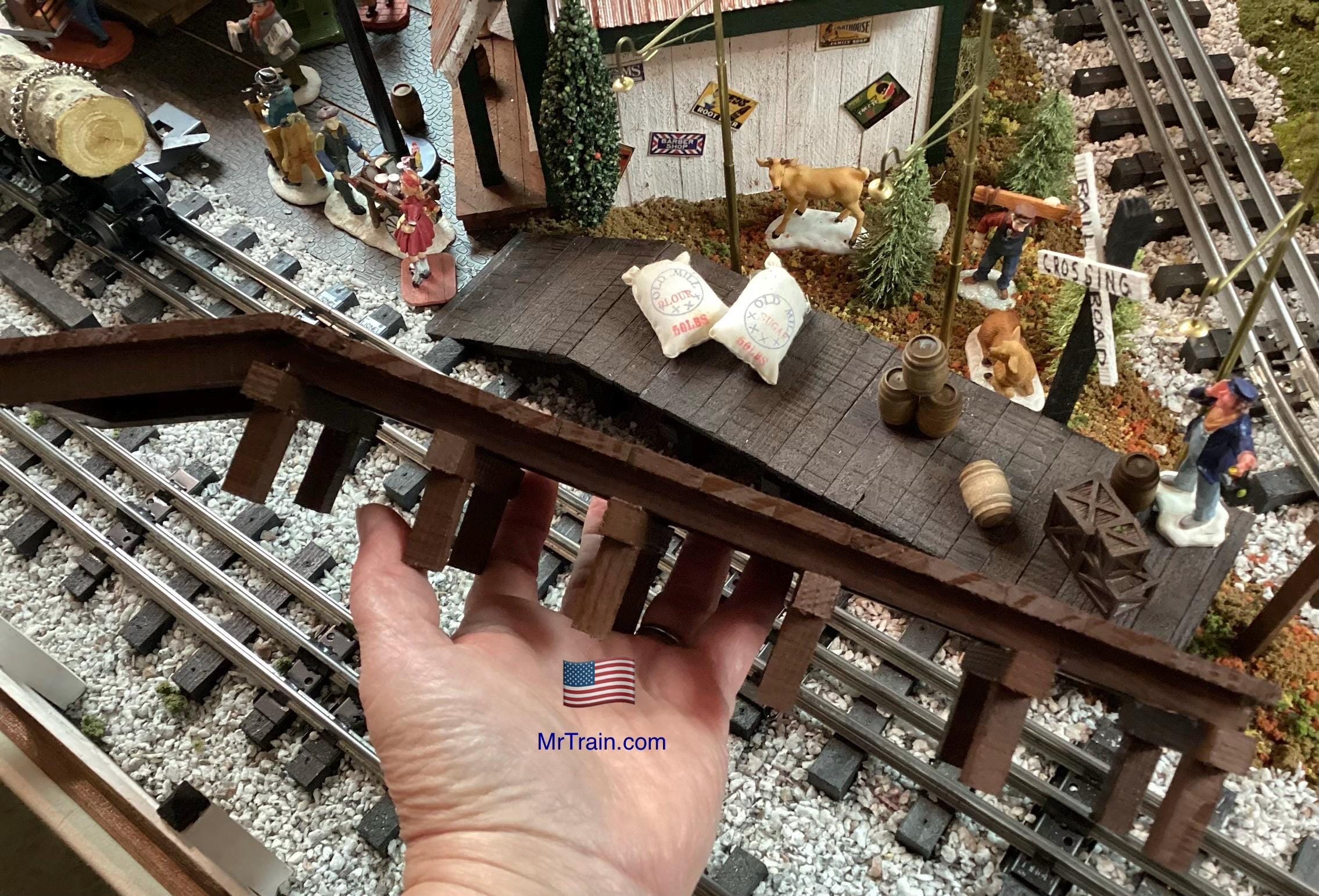 O Scale Miniature Wooden Dock / Freight Platform Scenery for O Gauge ...