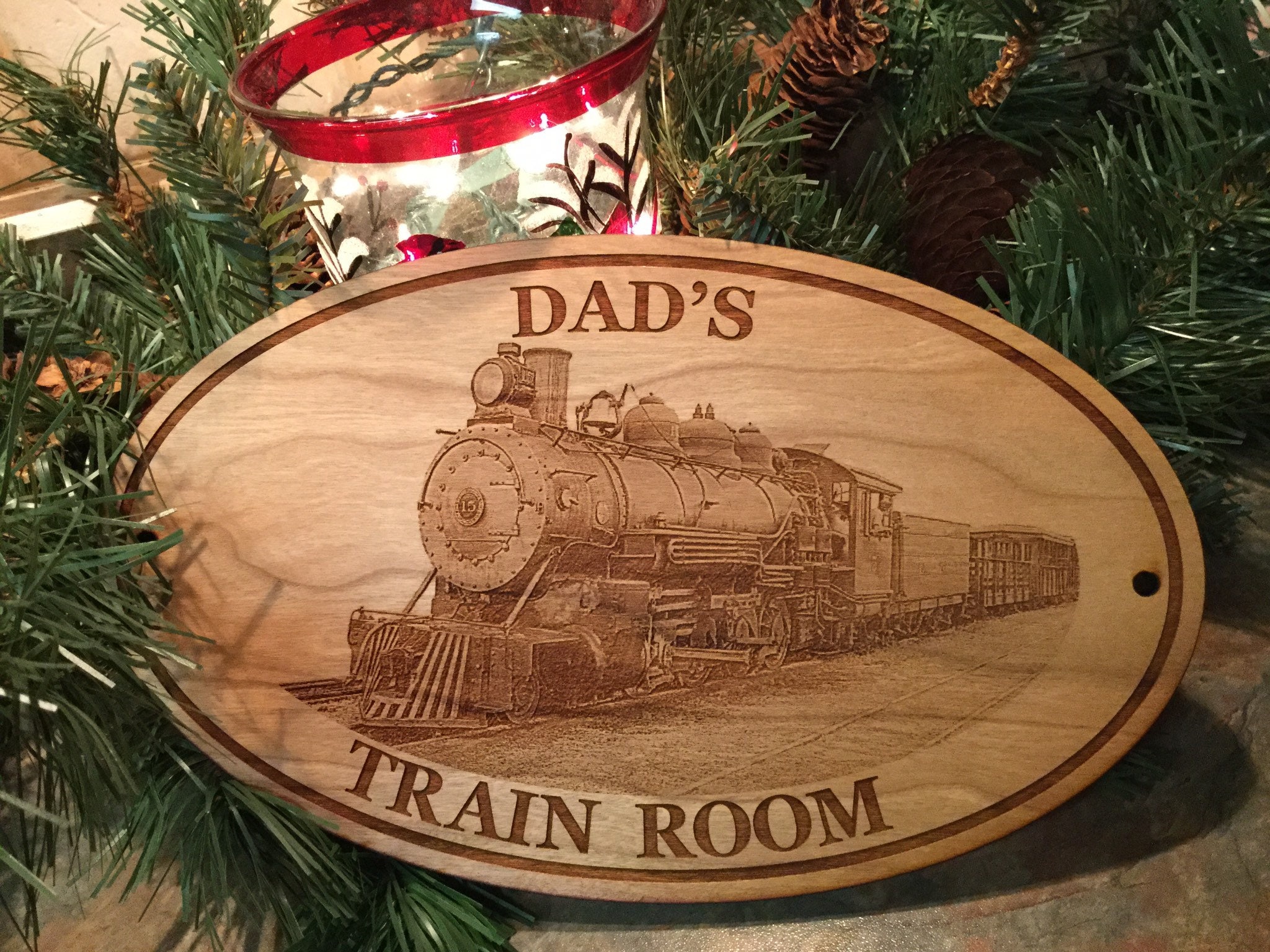 PERSONALIZED TRAIN SIGN Railroad Steam Engine Engraved - Etsy