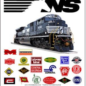 TRAIN SIGN Norfolk Southern Railroad Trains - Etsy