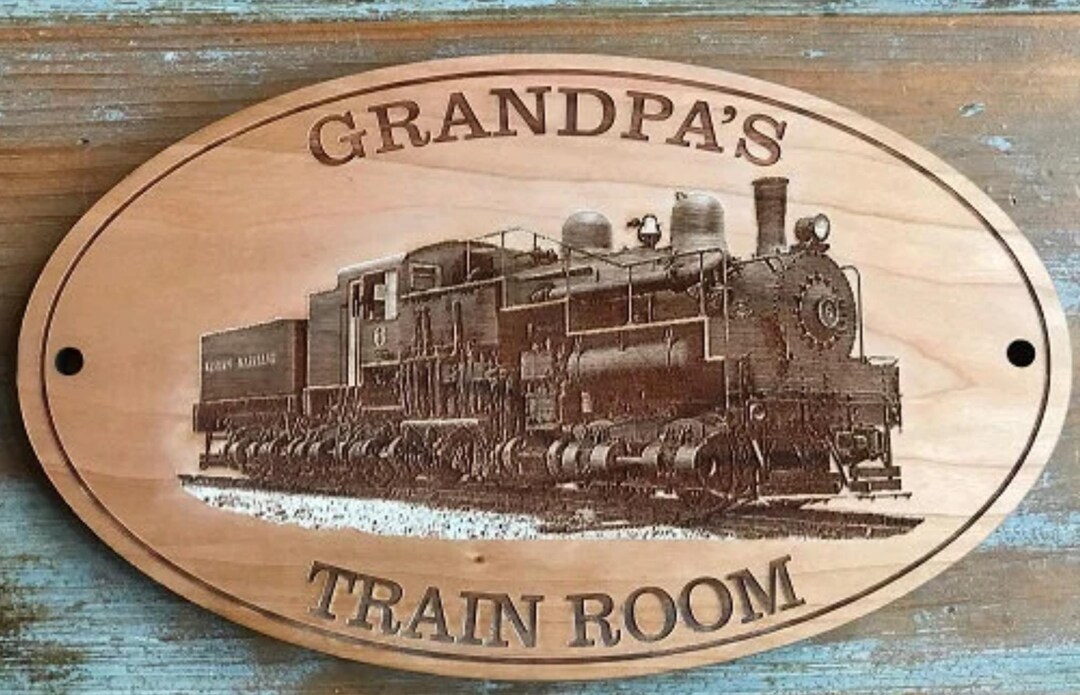 Personalized Engraved Train Sign: Western Maryland Railroad Wooden ...
