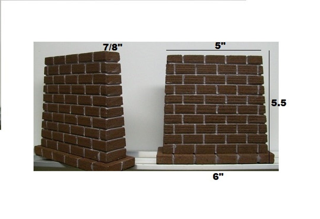 O Scale BRIDGE PIERS Set of 2 Miniature Scenery Model Railroad O Gauge ...