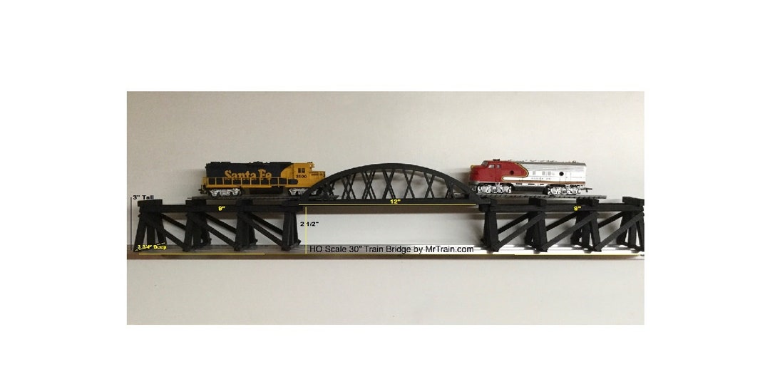 HO Scale 30 Inch Model Train Bridge & Trestle for HO Gauge Trains - Etsy