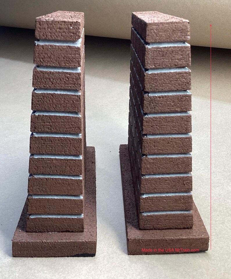 O Scale BRIDGE PIERS - Set of 2 | Miniature | Scenery | Model Railroad ...
