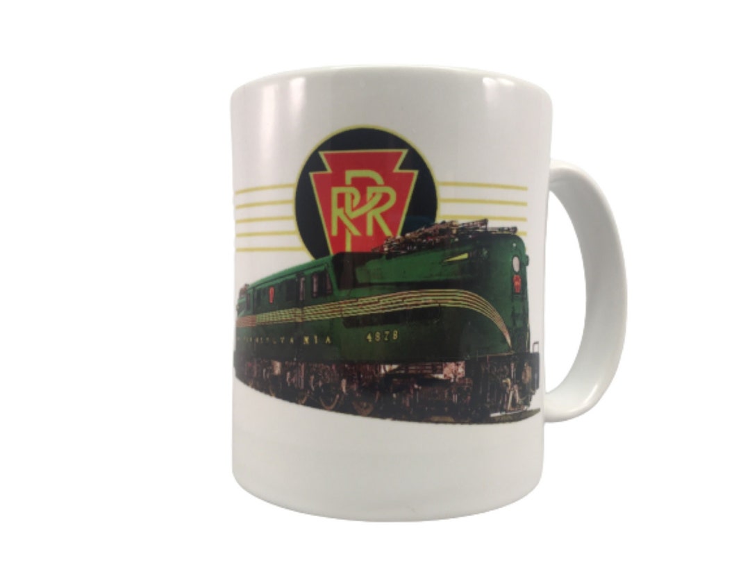 TRAIN COFFEE MUG - Pennsylvania Railroad | GG1 Green Locomotive - Etsy