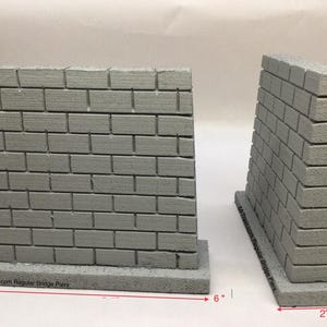 O SCALE Bridge Supports - (2) Model Railroad Gray Piers, Toy Trains 1: ...