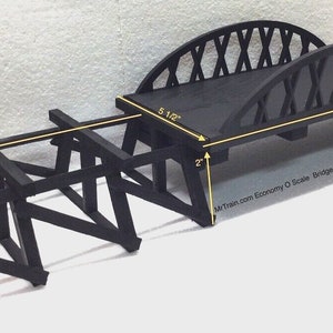 O Scale Bridge With Trestle | 30" Long Miniature Train & Railroad ...