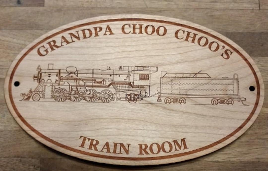 Personalized Sign Railroad & Trains Gifts for Dad, Grandpa - Etsy