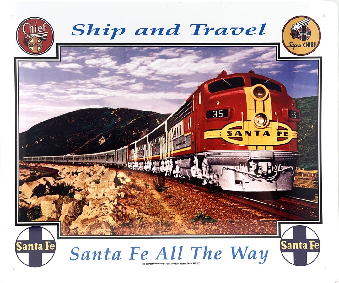 Santa Fe Railroad Sign | Trains & Railroad Aluminum Railroad Sign ...