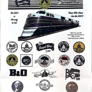 B&O Railroad TRAIN SIGN - Heritage Logos | Baltimore Ohio Trains ...