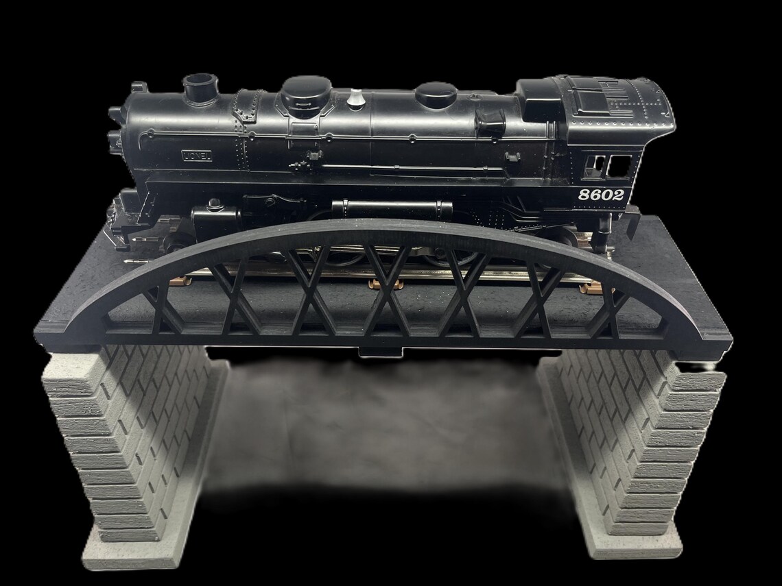 O SCALE Bridge Supports - (2) Model Railroad Gray Piers, Toy Trains 1: ...