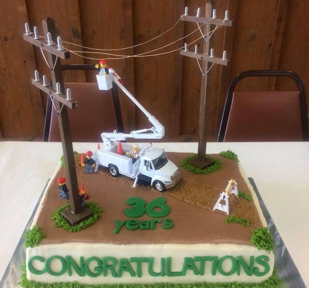 Lineman CAKE DECORATING KIT | Truck | Utility Poles | Traffic Cones ...