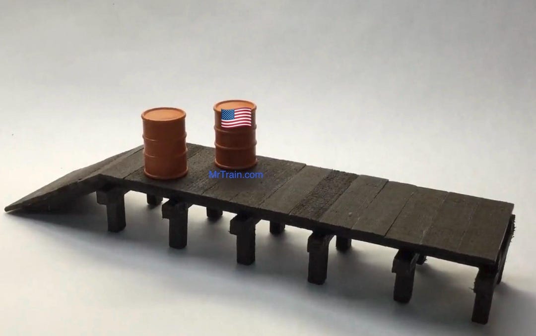 O Scale Miniature Wooden Dock / Freight Platform Scenery for O Gauge ...