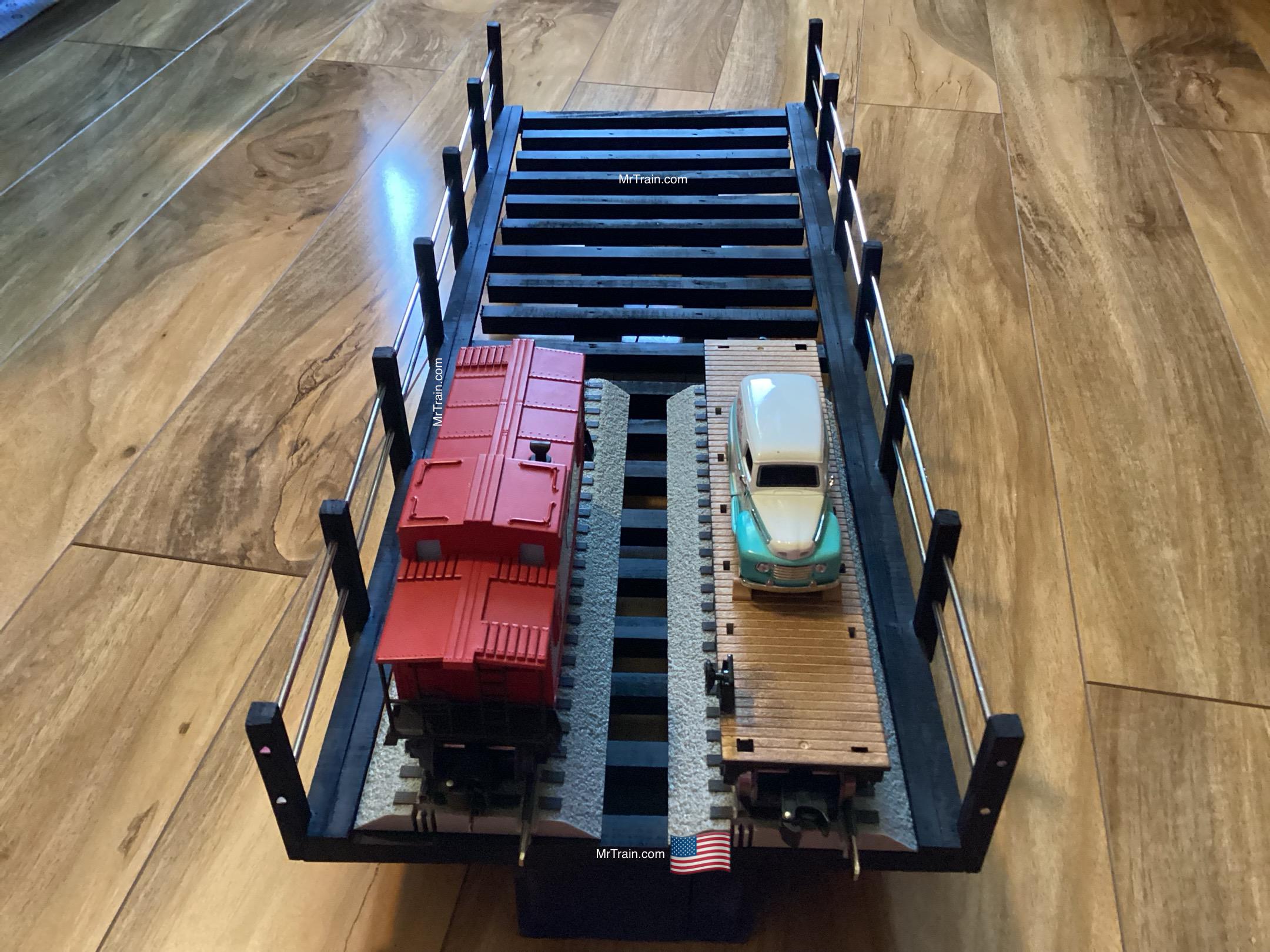 O Scale Double Train Track GIRDER BRIDGE - Model Railroad Scenery, Fits ...