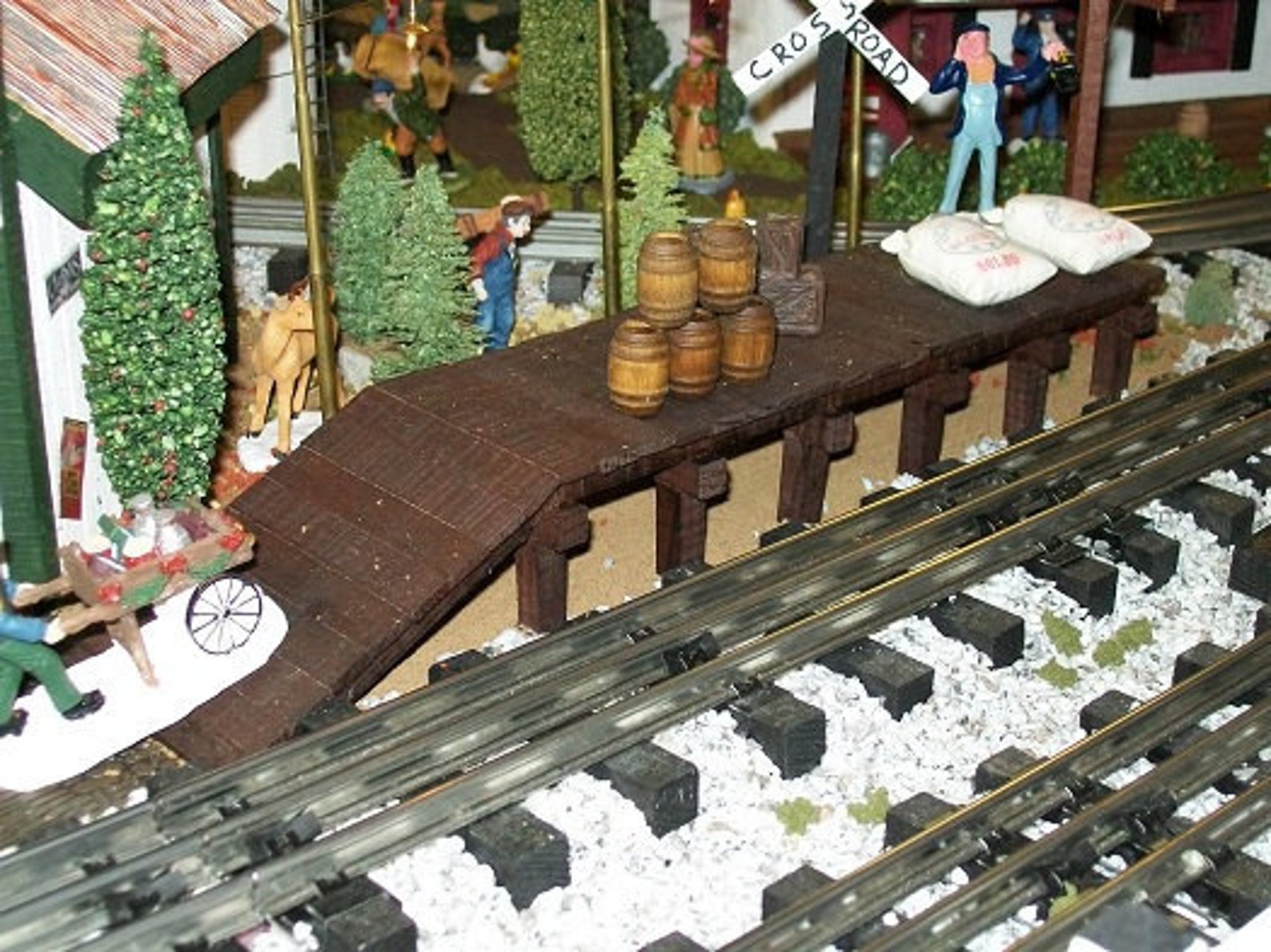 O Scale Miniature Wooden Dock / Freight Platform Scenery for O Gauge ...