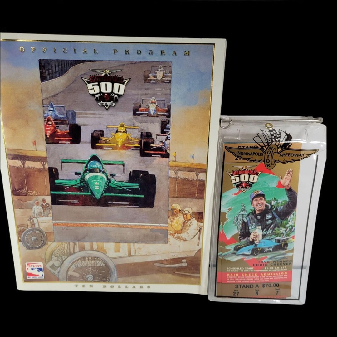1999 Indianapolis 500 Program & Ticket With Eddie Cheever Artwork - Etsy