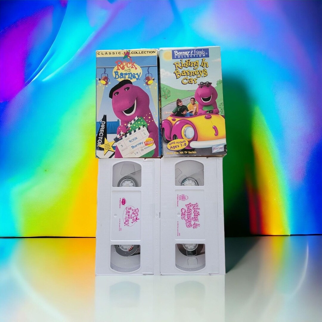 Vintage Barney VHS: Riding in Barney's Car & Rock With Barney (1995) - Etsy