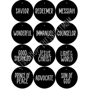 INSTANT DOWNLOAD 12 Names of the Savior Christmas Advent Calendar ...