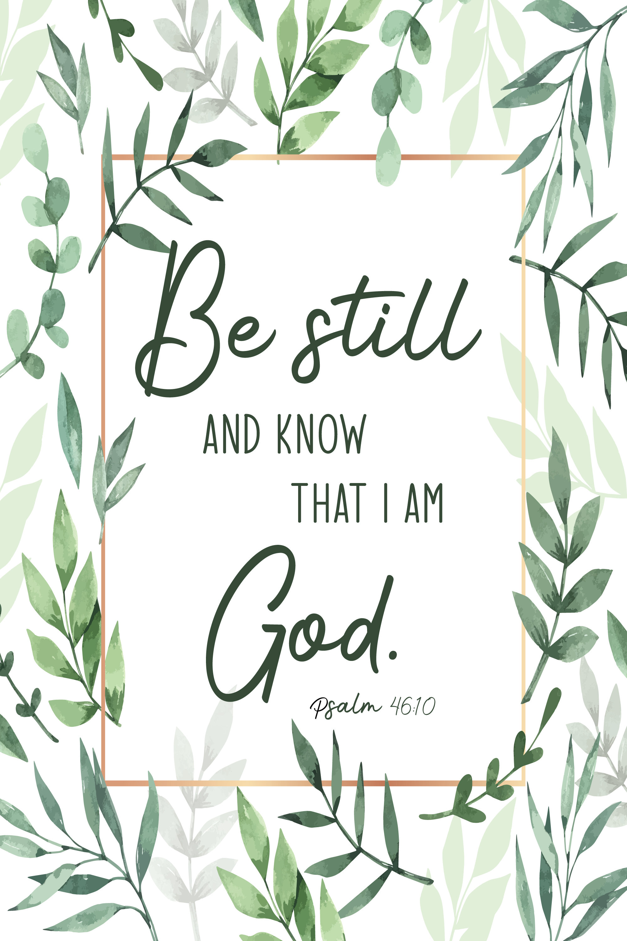INSTANT DOWNLOAD Be Still and Know That I Am God Art Print - Etsy