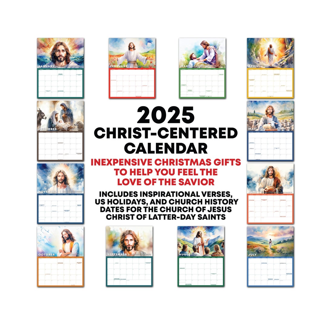 2025 Christ-centered Calendar with pictures of Christ, inspirational ...