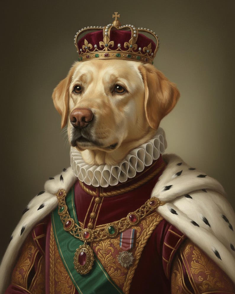 Custom Royal Pet Portrait – Canvas | 14 Renaissance Style | Funny Gift ...