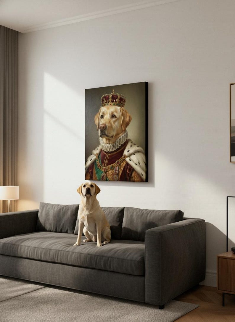 Custom Royal Pet Portrait – Canvas | 14 Renaissance Style | Funny Gift ...