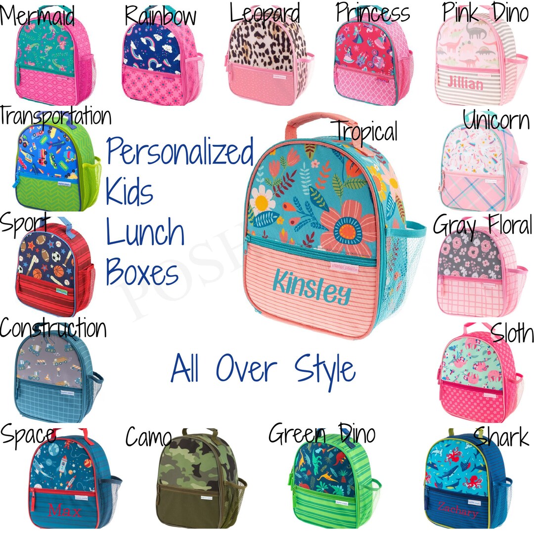 Monogrammed Kids Lunch Box / Kids Lunch Bag / Monogrammed Lunch Box ...