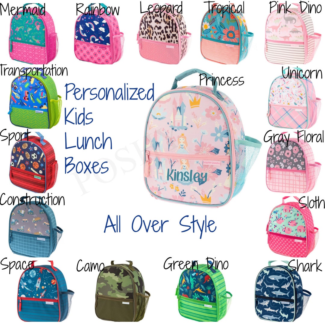 Monogrammed Kids Lunch Box / Kids Lunch Bag / Monogrammed Lunch Box ...
