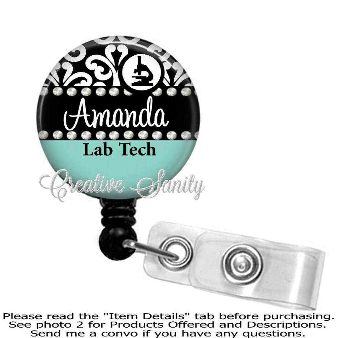 Lab Tech Badge Med Tech Badge Lab Assistant Badge Nurse - Etsy