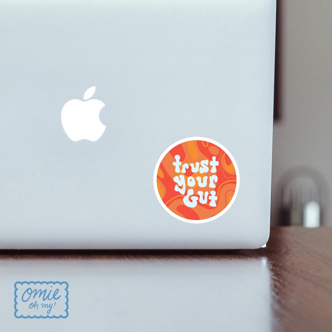 Trust Your Gut Motivational Waterproof Vinyl Sticker - Etsy