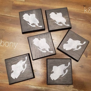 Snowmobile Wood Beverage Coasters, Choose Set of 4 or Set of 6 ...