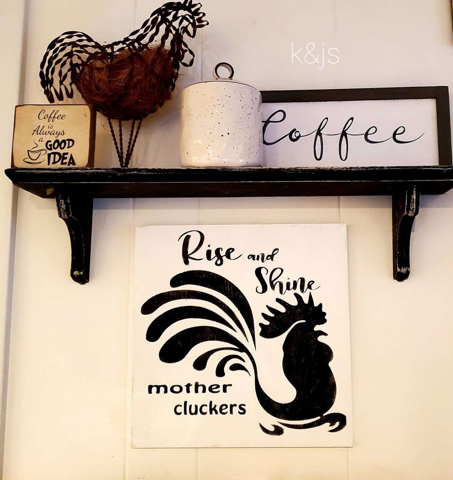 Rise and Shine Mother Cluckers Kitchen Sign Hand Painted - Etsy