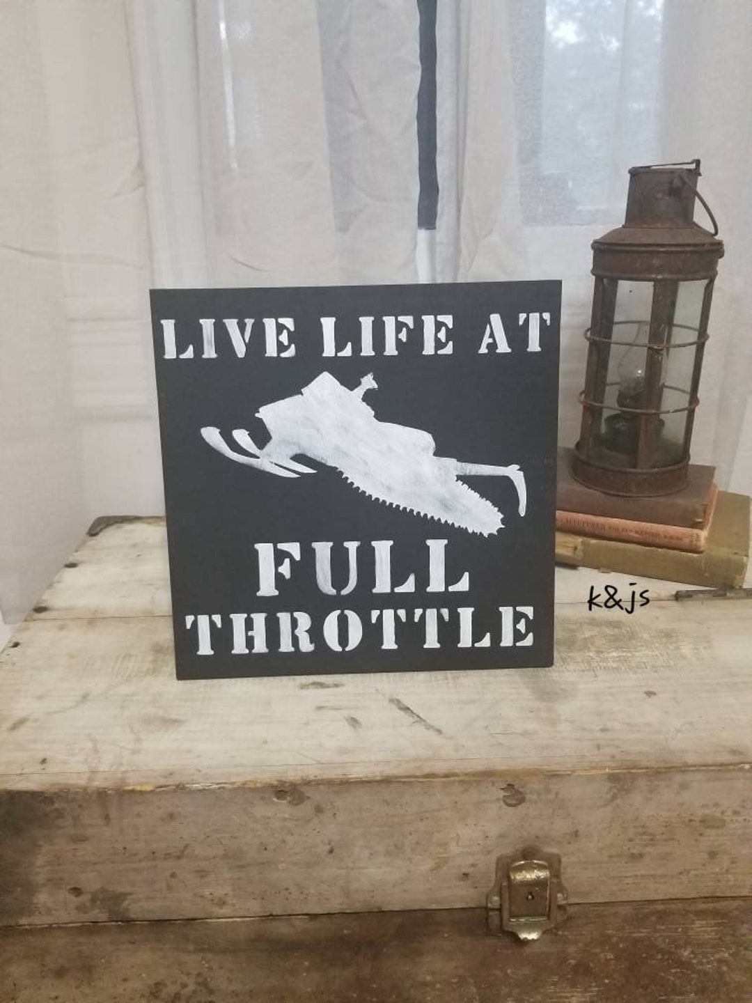 Snowmobile Live Life at Full Throttle Wood Sign Polaris - Etsy
